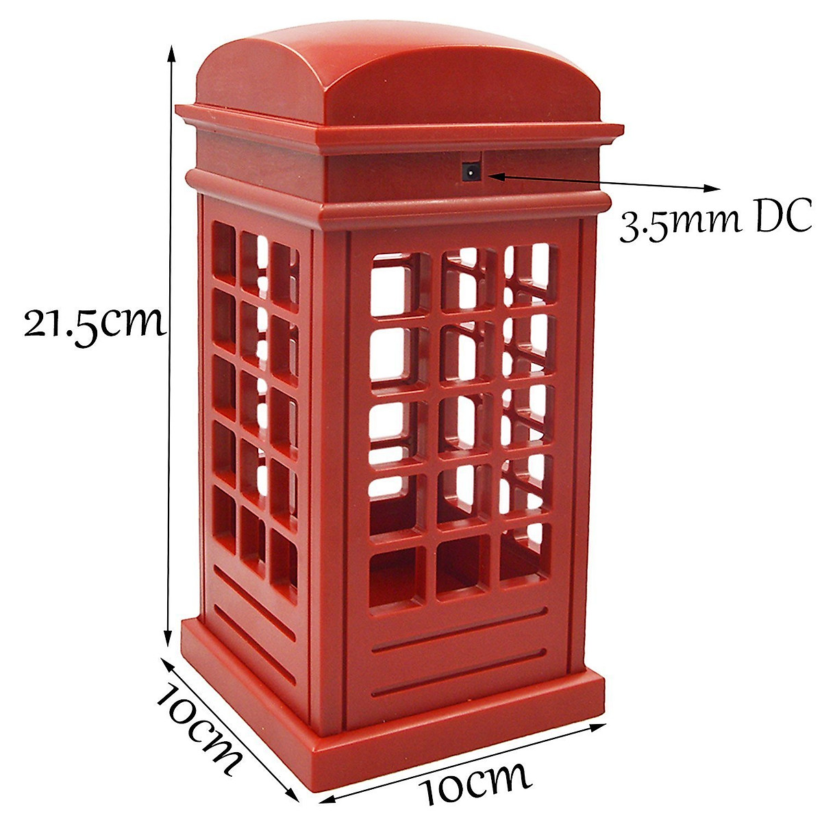 Anten Telephone Booth Vintage London Designed USB Charging LED Night Lamp Touch Sensor Table Desk Light Touch Panel Power-Saving Light Bedside Lamp