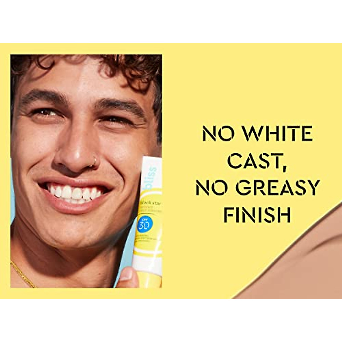 Bliss Block Star Tinted Face Sunscreen SPF 30-1.4 fl oz. - 100% Mineral Broad Spectrum Sunscreen With Zinc Oxide & Titanium Dioxide - Non Greasy Invisible finish