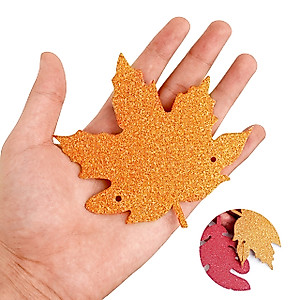 Happy Fall Burlap Banner, Fall Decor for Home, Banner Garland Maple Leaf Sign, Autumn Party Decorations Thanksgiving Fall Harvest Decor for Mantle Fireplace Wall Wreath, Pumpkin Décor – 2PC