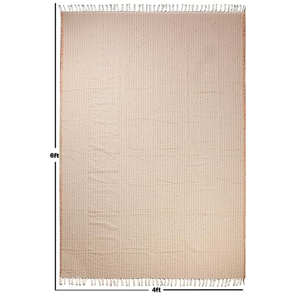 Casavani Upgraded Boho Bathroom Rug 100% Woven Geometric Rug for Bedroom White and Black Rug Bohemian Bath Mat, Kitchen Rug Washable Cotton Throw Rug Tassel Rug for Living Room 4x10 Feet Runner