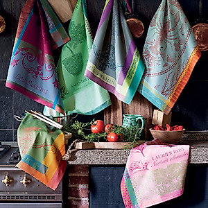 Garnier Thiebaut Poivron Paprika Kitchen Towel, 22"x30", Emerald