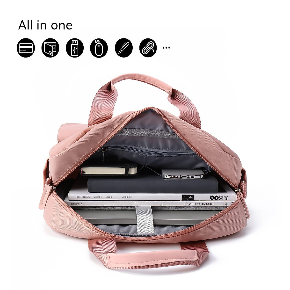 Omnpak 13 Inch Laptop Shoulder Bag for 14.2 Inch MacBook Pro 2021(A2442/ M1 PRO), MacBook Air 13/ MacBook Pro 13, Old 13.3 MacBook Air/ Pro, Water-Repellent Lightweight Laptop Bag for Business Casual