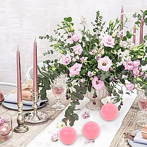 LPUSA Tie-dye Turquoise Rustic Ball Pillar Candles-3 Inch Unscented Round Candles for Wedding Decoration, Celebrations, Holiday Candles, and Home Decor - Set of 3 Paraffin Sphere Candles