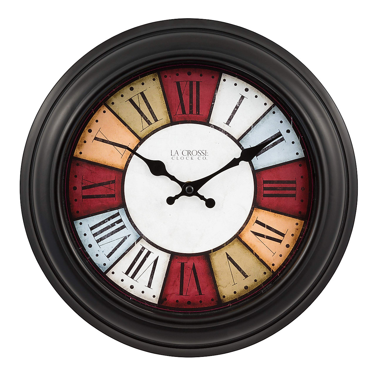 La Crosse 404-3030A 12-Inch Gatherings Quartz Wall Clock, Black