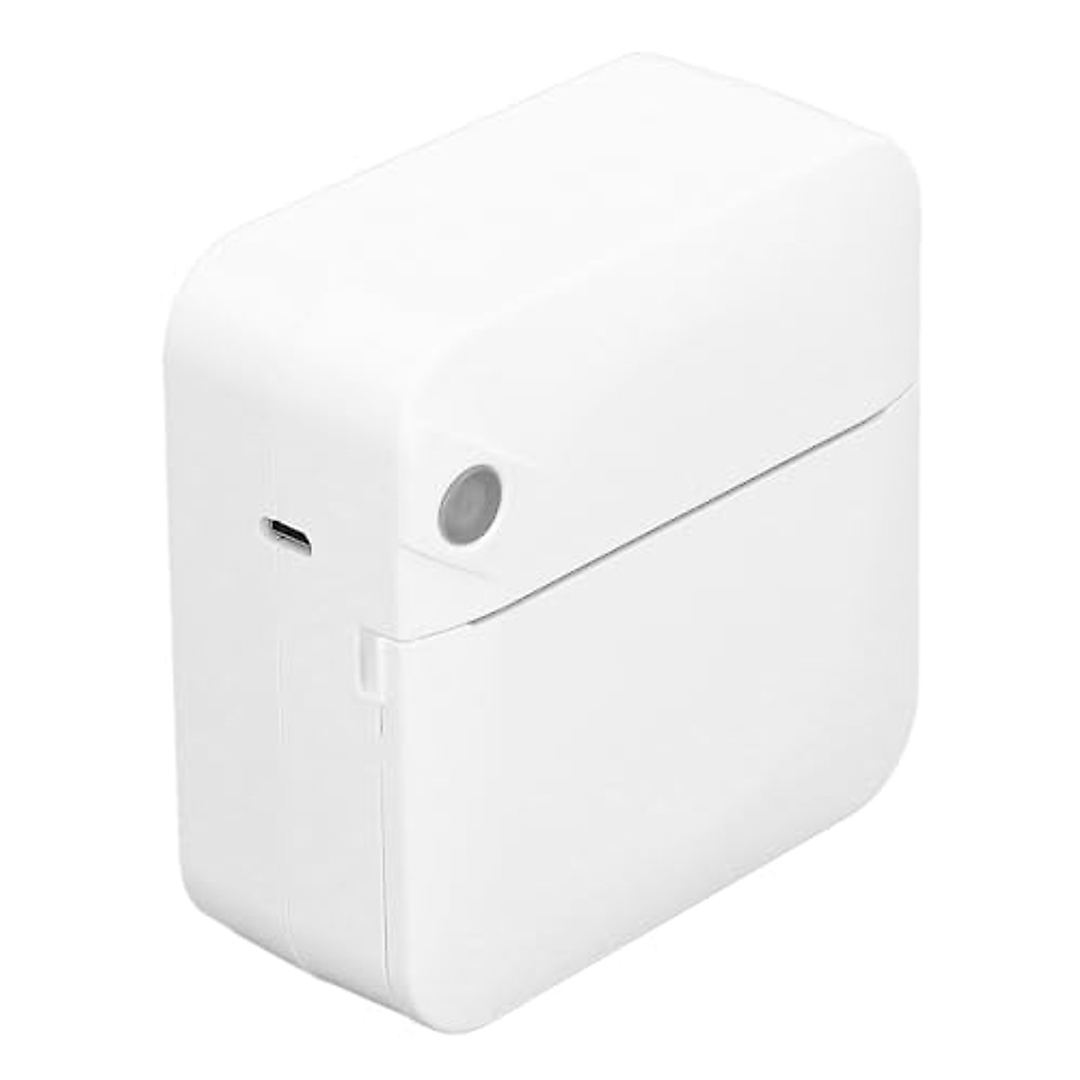 ANGGREK Pocket Printer, Portable 200dpi Thermal Printer HD Print with 1 Roll Paper for Student for Journal (White)