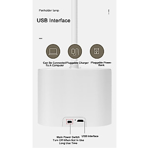 Bovmics LED Desk Lamp with 2 USB Charging Port and 3 AC Outlet, 3 Color Temperatures,Adjustable Neck, On/Off Switch,Eye-Caring Home Office Foldable Table Lamp (White)