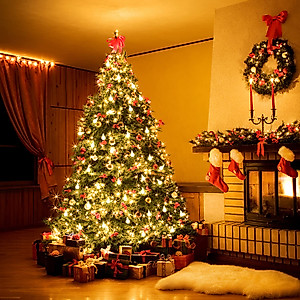 VGGFDY Globe String Lights 43ft 70 Led, Indoor/Bedroom, 8 Modes Fairy Lights Plug in, Extendable Outdoor Decorative Lights for Christmas Decoration, Patio, Wedding, Warm White, No Remote