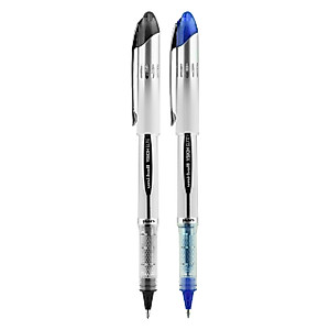 Uniball Vision Elite Rollerball Pens - 12 Pack (6 Black & 6 Blue Ballpens) - 0.8mm Bold Point Tip - Uni Super Ink Protects Against Water, Fraud, Fading - Ideal for Personal Use, School, Office, Home