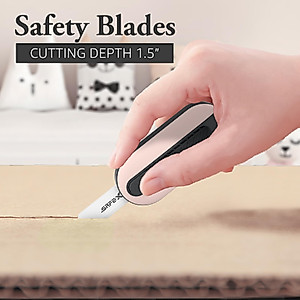 Box Cutter Retractable, Box Opener, Ceramic Box Cutter, Mini Box Cutter, Safety Box Cutter, Cute Box Cutter, Small Box Cutter For Women (Ceramic-Pink)
