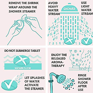 Shower Steamers Aromatherapy (6-Pack) - Eucalyptus for Shower, Lavender, & More Scents | Luxury Shower Bombs | Shower Tablets | Self-Care & Relaxation for Mom or Wife