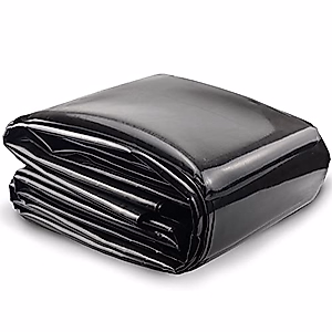 Inslat 14.5 Mil Pond Liner, 7x10 Ft Pond HDPE Skins Small Fish Pond Liners Rubber Pond Tarp Easy Cutting Underlayment for Fountains, Waterfall & Water Gardens