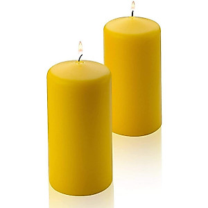 Citronella Pillar Candle - Set of 2 Citronella Candles - 6 inch Tall, 3 inch Thick - for Indoor/Outdoor Use