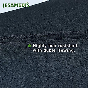 JES&MEDIS 12-Pack 5 Gallon Plant Grow Bags Thick Aeration Non Woven Fabric Flower Vegetable Pots with Handles Garden Container Black (5 Gallon_12 Pack)