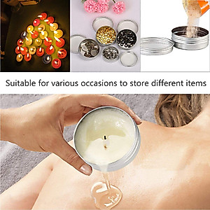 Goiio 20 Pcs 0.5 Ounce Aluminum Tin Jar 15 ML Refillable Container, with Screw Lid, Silver