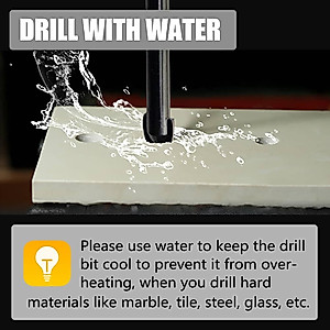 Hymnorq 3/16 Inch Glass and Tile Drill Bit 10pc Set, YG6X Tungsten Carbide Tipped Spear Cutter, 1/4 Hex Shank, Painted Surface, Suitable for Drilling Ceramic Mirror Wood Porcelain Brick Wall Bottle