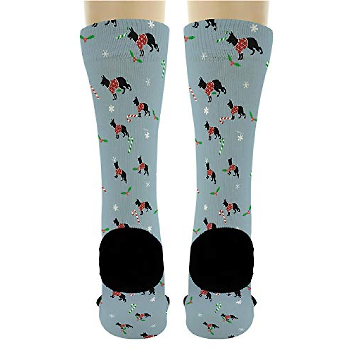 Dog Lovers Gift German Shepherd Socks Dog Print Christmas Accessories 1-Pair Novelty Crew Socks