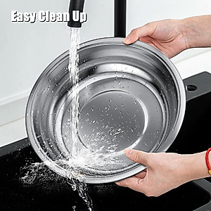 Chafing Dish Buffet Set 2 Pack, 5.5 QT Round Chafing Dishes for Buffet with Glass Lid & Lid Holder, Stainless Steel Chafers and Buffet Warmers Sets for Catering, Parties and Weddings