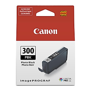 Canon PFI-300 Lucia PRO Ink, Photo Black, Compatible to imagePROGRAF PRO-300 Printer, Standard (4193C002)