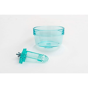 Lixit Quick Lock Cage Bowls for Small Animals and birds. (20oz, Aqua)