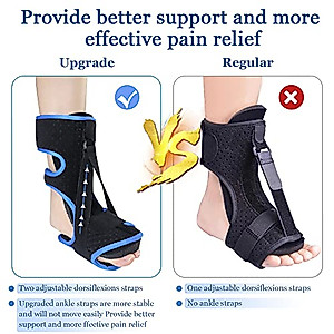 MMPANG Plantar Fasciitis Night Splint, Plantar Fasciitis Brace, Adjustable Elastic Night Splint for Plantar Fasciitis, Heel, Ankle, Arch Foot Pain, Achilles Tendonitis