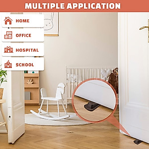 Frienda 36 Pcs Door Stoppers for Bottom of Door Rubber Door Wedge Stop Sturdy Door Stop Bulk for Heavy Duty Door Bottom Carpet Tile Concrete Wooden Floor (Brown)