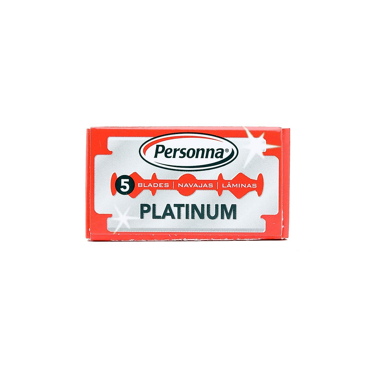 Personna Platinum Red Chrome Double Edge Stainless Steel 100 Blades 20BX
