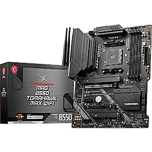 MSI MAG B550 Tomahawk MAX WiFi Gaming Motherboard (AMD AM4, DDR4, PCIe 4.0, SATA 6Gb/s, M.2, USB 3.2 Gen 2, HDMI/DP, ATX, Wi-Fi 6E, AMD Ryzen 5000 Series Processors) AMD Gaming Motherboards (Renewed)