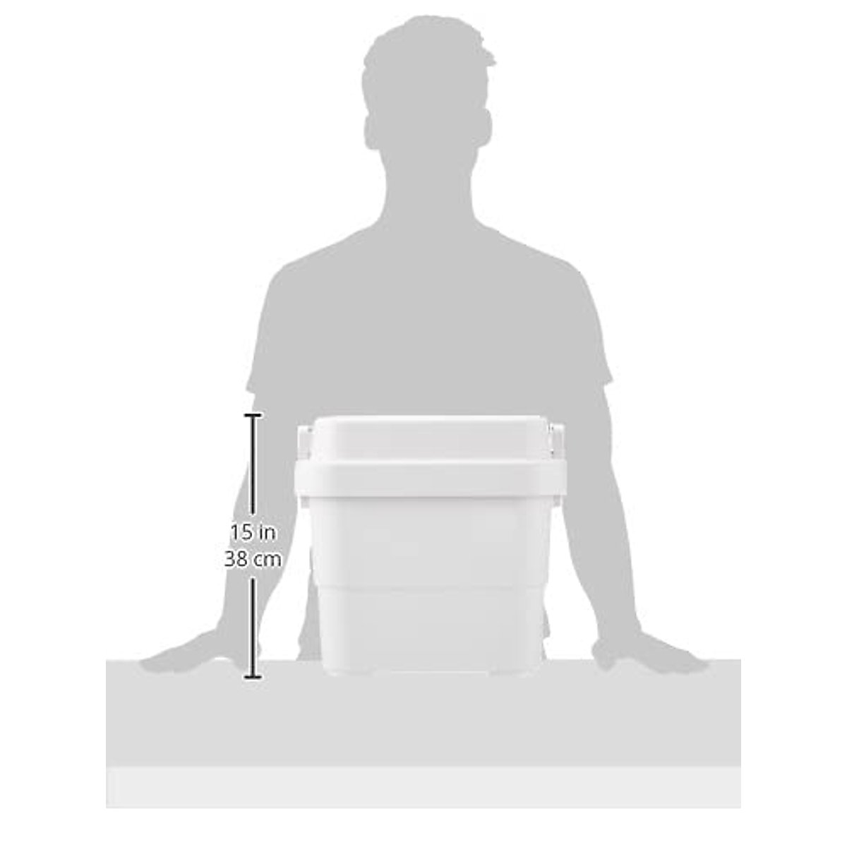 無印良品 MUJI 44620816 Sturdy Polypropylene Storage Box, Mini, 5.8 gal (22 L), Approx. Width 15.6 x Depth 11.6 x Height 14.6 inches (39.5 x 29.5 x 37 cm)