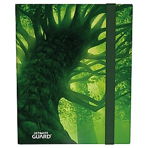 Ultimate Guard Flexxfolio Lands Edition | 9 Pocket Trading Card Album Folder, 360 Side-Loading Pockets for Card Collection Binder, Forest Cover Storage Book designed for Double-Sleeved Cards