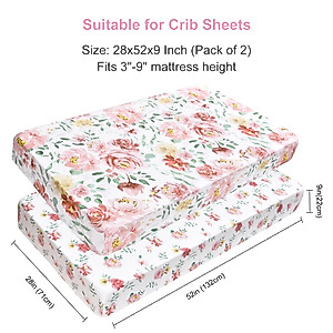 PHF Soft Mini Crib Sheet Set, 2 Pack Silky Comfy Pack N Play Sheets for Boys Girls, Universal Fit for Pack N Play, Playard and Mini Crib Mattresses, Cars