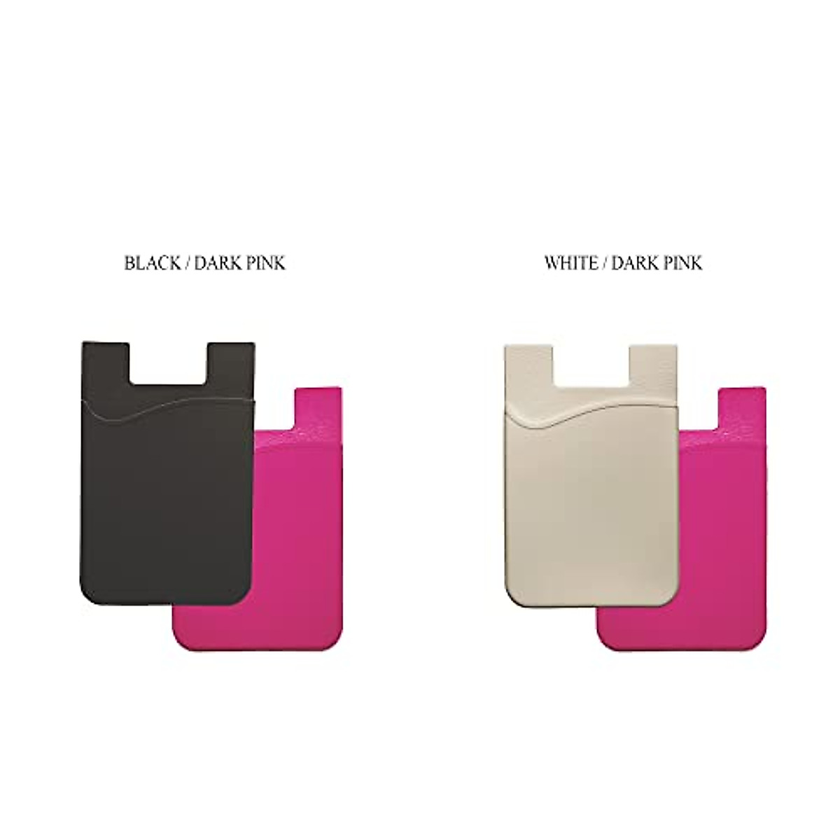 Phone Card Holder | Stick on Premium Quality Card Holder for Back of Phone | Holds up to 3-4 Cards | Compatible with All Smartphones with a Flat Back | Great Color Selection (Orange, Black)