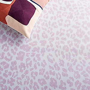 SAFAVIEH Faux Hide Collection Accent Rug - 4' x 6', Ivory & Pink, Leopard Design, Non-Shedding & Easy Care, Machine Washable Ideal for High Traffic Areas in Entryway, Living Room, Bedroom (FAH505B)