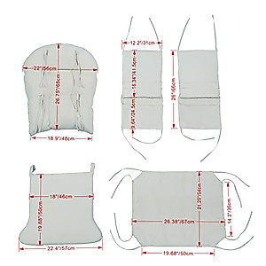 Rejoice Home Atoll Glider Rocking Chair Replacement Cushion Set - Beige One Size