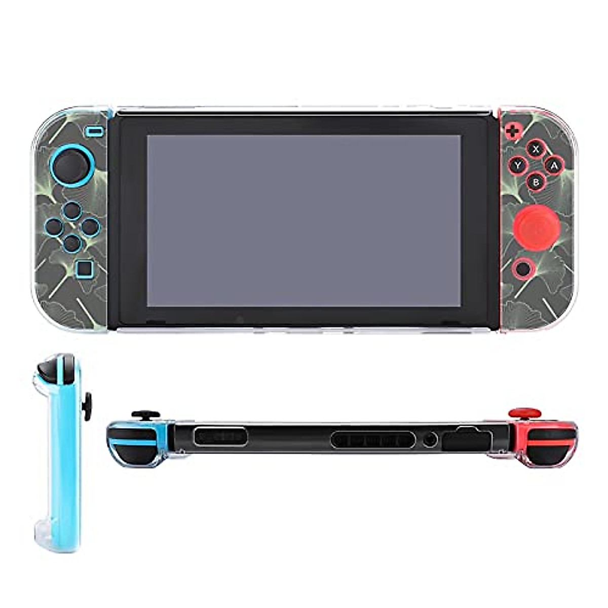 ERFGT Gin-Kgo Pat-Tern Case for Nintendo Switch with Screen Protector Slim Anti-Scratch Anti-Slip Protective Case Cover for Girls and Boys