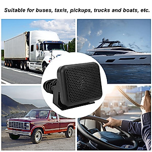 Radios External Speaker, 3W 8Ω Black ABS Two Way Universal CB External Speaker, for Audio Speakers with External Speakers, Car Radio, Small Speakers