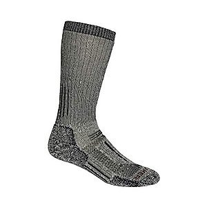 Icebreaker mens Mountaineer Wool Mid-calf Socks, Jet Heather, Large US