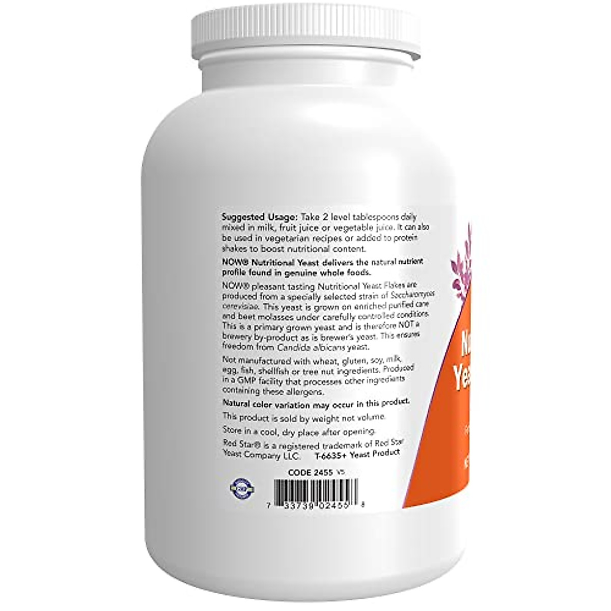 NOW Supplements, Nutritional Yeast Flakes, Fortified with Additional B-Vitamins, Super Food, 10-Ounce