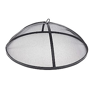 LEAYAN Garden Fire Pit Grill Bowl Grill Barbecue Rack Small Fire Pit,Outdoor Fire Pit with BBQ Grill Shelf Fire Bowl with Spark Protection Mesh Extra Includes Poker and Cover Garden Patio Heater