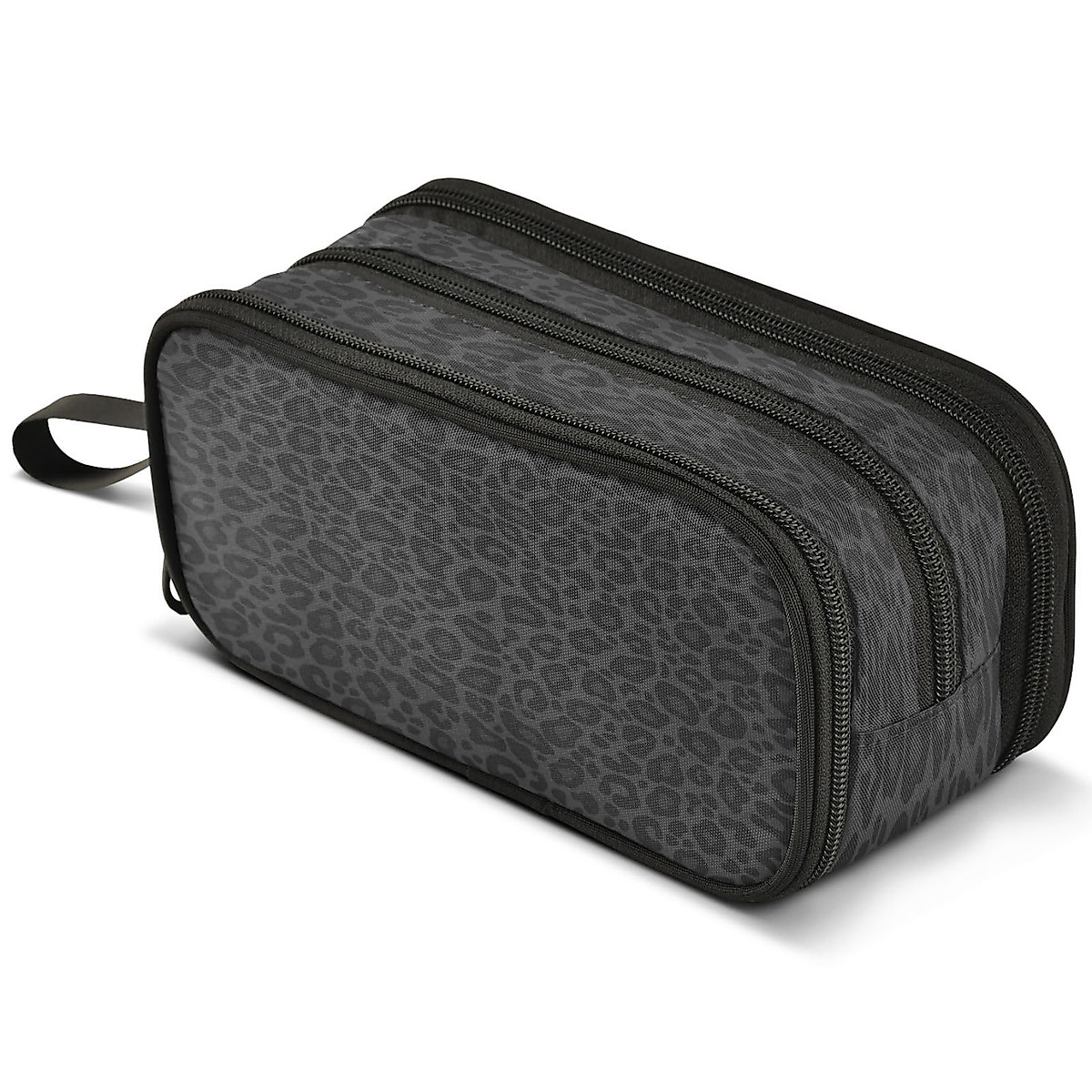 Gredecor Big Capacity Pencil Case for Girls Boys Grey Black Leopard Cheetah Kids Pouch Bag Pen Boxes with Zipper Stationery Bag Supplies for School Office