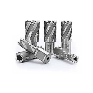 Lichamp Annular Cutter Set, M2 HSS Mag Drill Bits for Magnetic Drill Press Hard Steel Drill Project, 6 Pack with 1/2" to 1-1/16" Diameter and 1" Cutting Depth with case