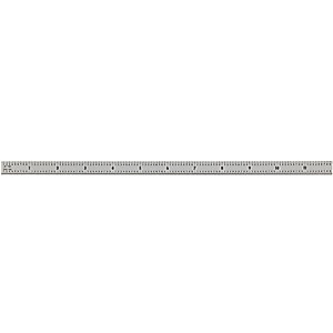Mitutoyo 182-223, Steel Rule, 12" (5R), (1/32, 1/64, 1/10, 1/100"), 1/64" Thick X 1/2" Wide, Satin Chrome Finish Tempered Stainless Steel
