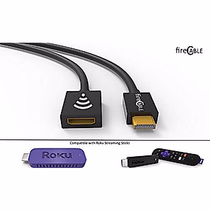 fireCable HDMI Extender for Roku Streaming Stick, Faster Streaming Less Buffering
