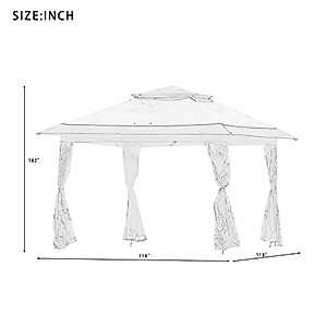 ADUH Gazebo Canopy Soft Top Outdoor Patio Gazebo Tent Garden Canopy for Your Yard, Patio, Garden, Outdoor Or Party