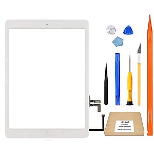 JPUNG for iPad Air 1st Generation Screen Replacement Touch Glass Digitizer, Only for A1474 A1475 A1476 Air 1st Gen, with Home Button, Full Repair Kit(Video Guide)
