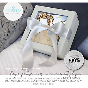 Multi-Use Baby Canopy Cover, Nursing Blanket for Breastfeeding, Shopping Cart Cover, Highchair Cover, and Baby Announcement Kit. Packaged in Luxury Box with Ribbon.