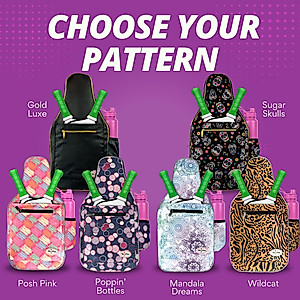Taboo Fashions Pickleball Backpack for Women - Ladies Pickleball Bag with Front Pocket for Paddles, Padded Straps, and Water Bottle Holder - Stylish Pickleball Paddle Bag for Women (Mandala Dreams)