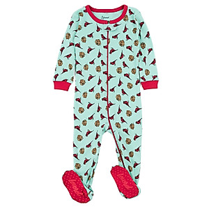 Leveret Kids Pajamas Baby Boys Girls Footed Pajamas Sleeper 100% Cotton (Bird Cage, Size 18-24 Months)