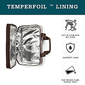 Rachael Ray Expandable Insulated Casserole Carrier for Hot or Cold Food, Thermal Lasanga Lugger Tote for Pockluck, Parties, Picnic, and Cookouts, Fits 9" x 13" Baking Dish, Sea Salt Grey