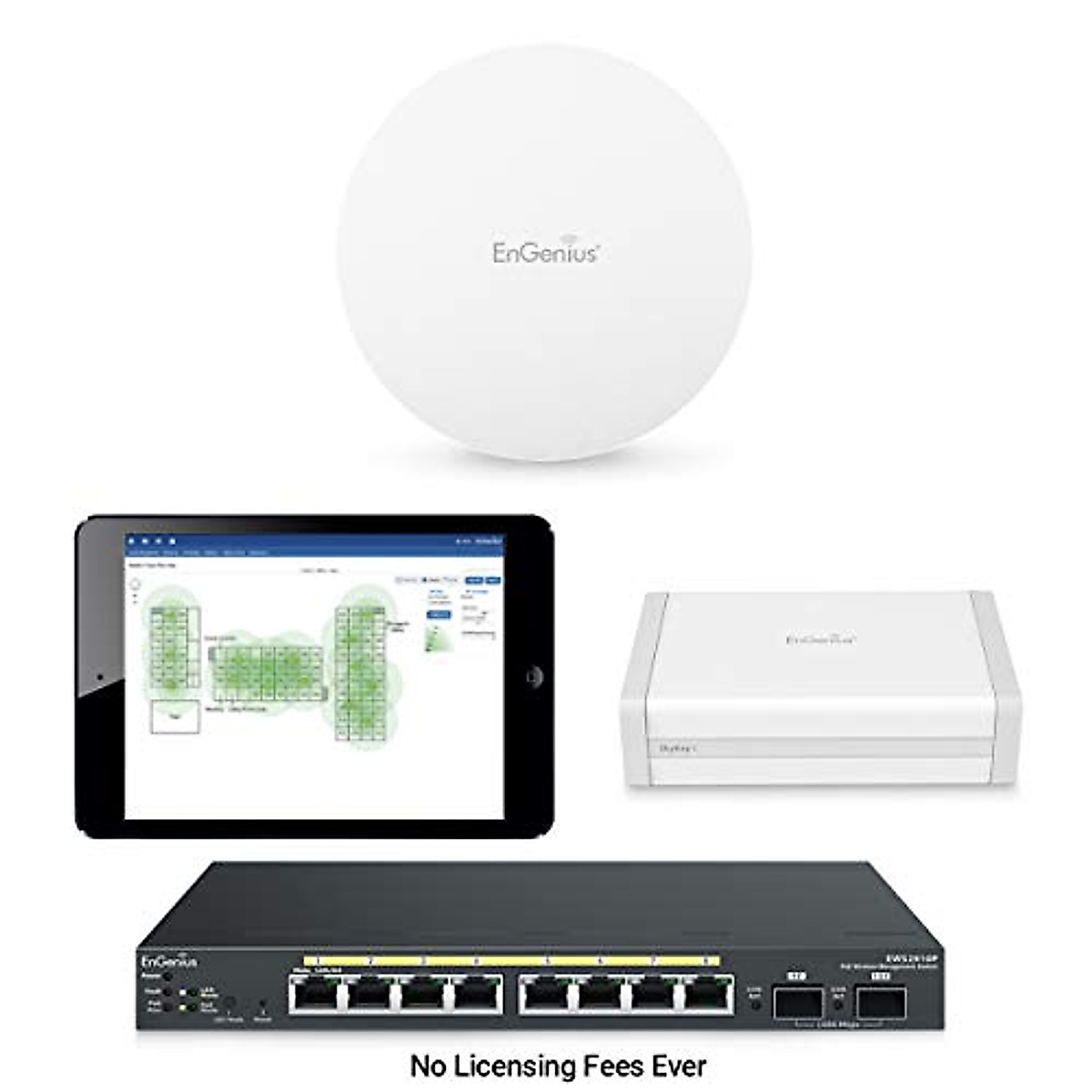 EnGenius Technologies EAP1300 Wi-Fi 5 (802.11ac Wave 2) 2x2 Managed Indoor Wireless Access Point Features Quad-Core Processors, MU-MIMO, High Powered 23dBm, GigaE Port (Mounting Kit Included)