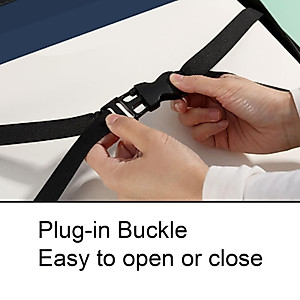 Acocony 11x17 Portfolio with Zipper Closure PP Material Oxford Cloth Edge Waterproof Blue 1 Pack